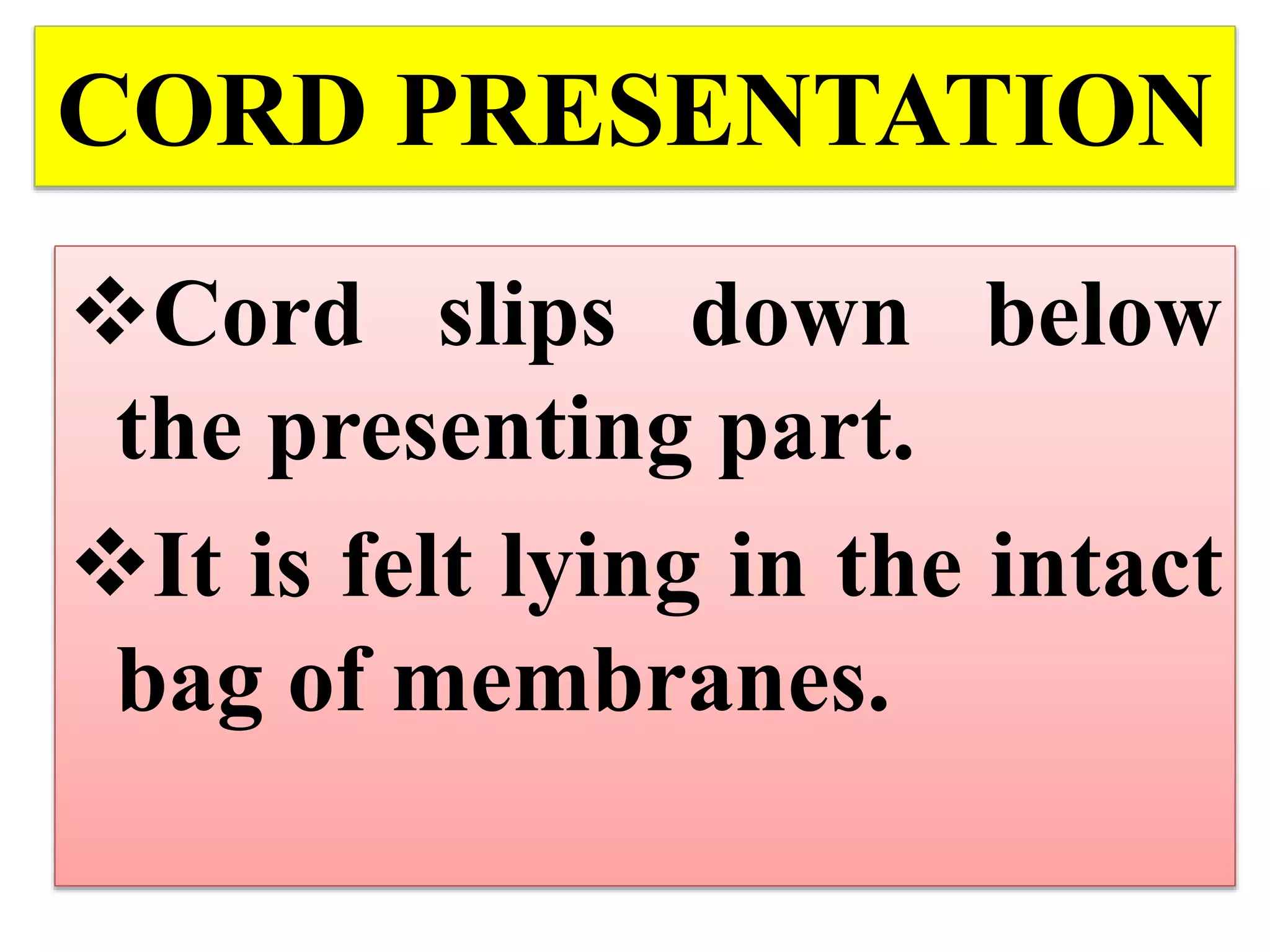 Cord prolapse | PPTX