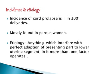 Cord prolapse | PPTX
