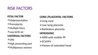 Presentation on cord prolapse and its management | PPTX