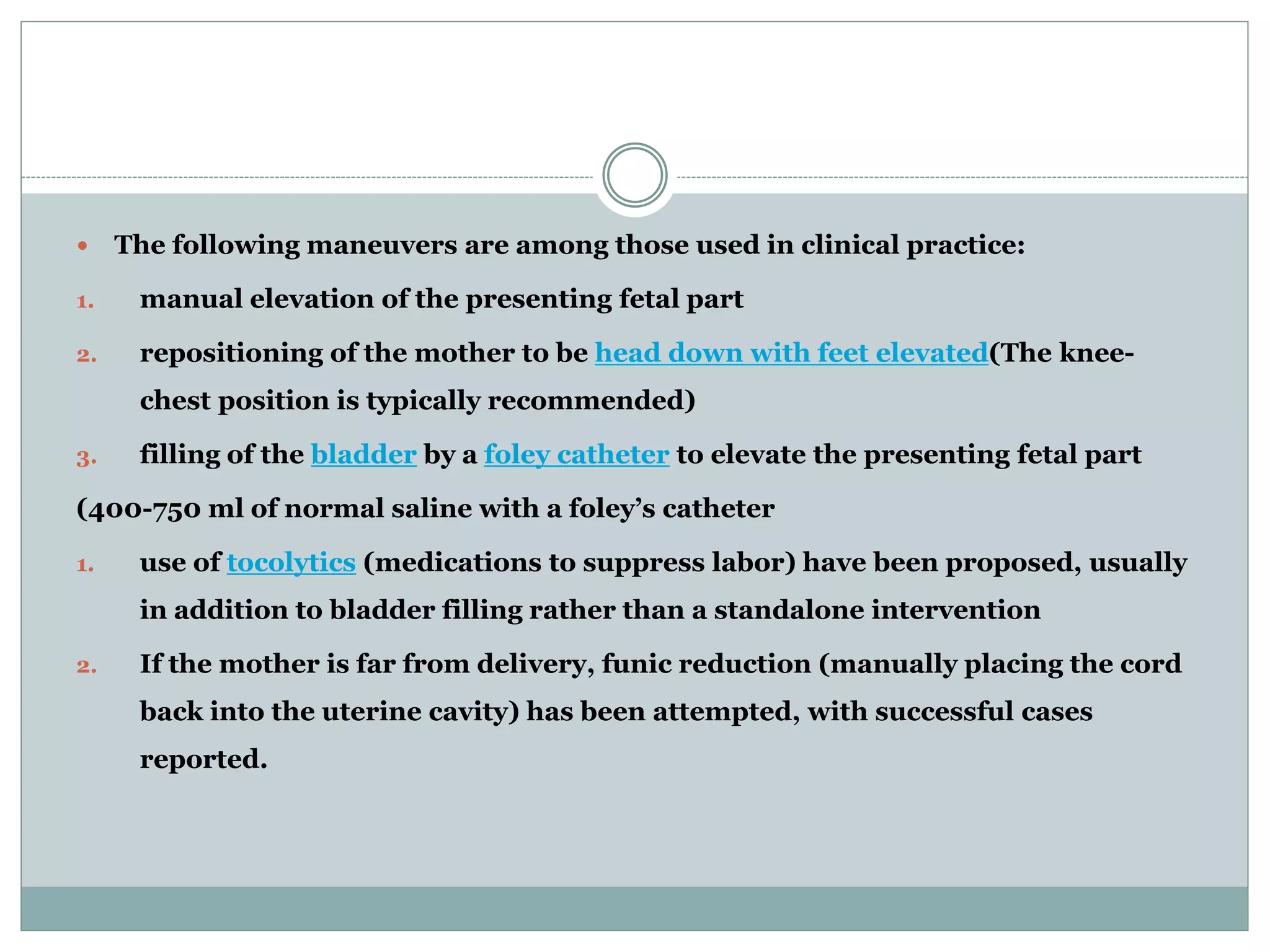 Cord prolapse & cord presentation | PPTX