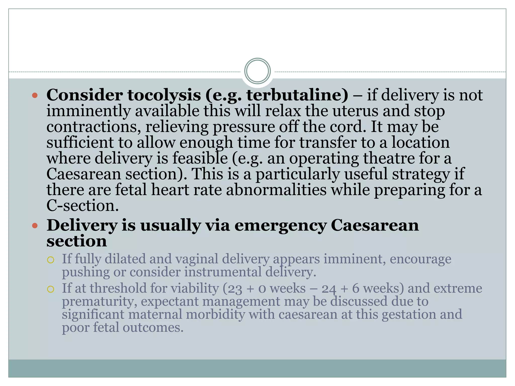 Cord prolapse & cord presentation | PPTX
