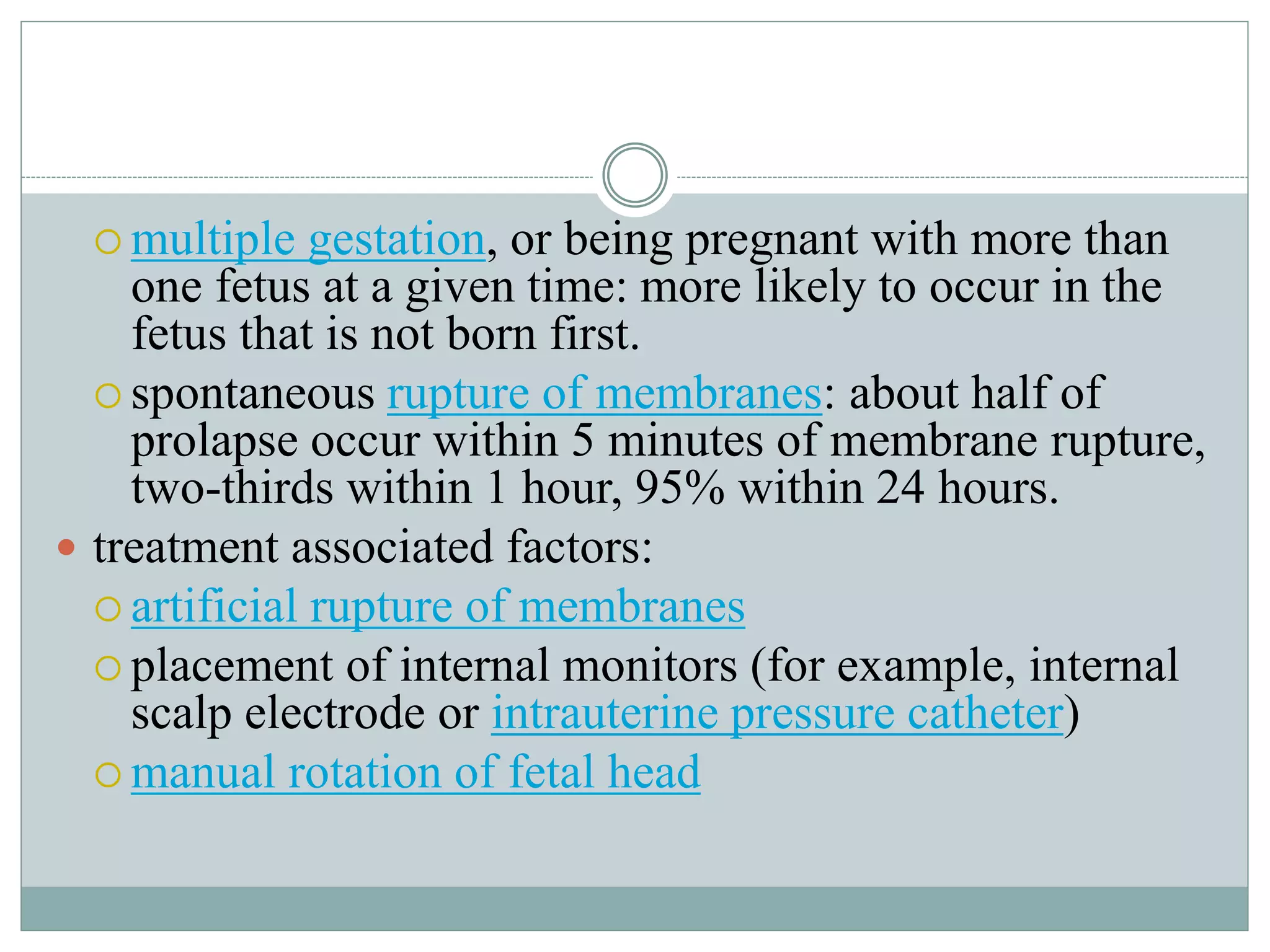 Cord prolapse & cord presentation | PPTX