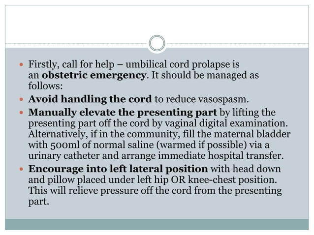 Cord prolapse & cord presentation | PPTX | Pregnancy | Reproductive Health