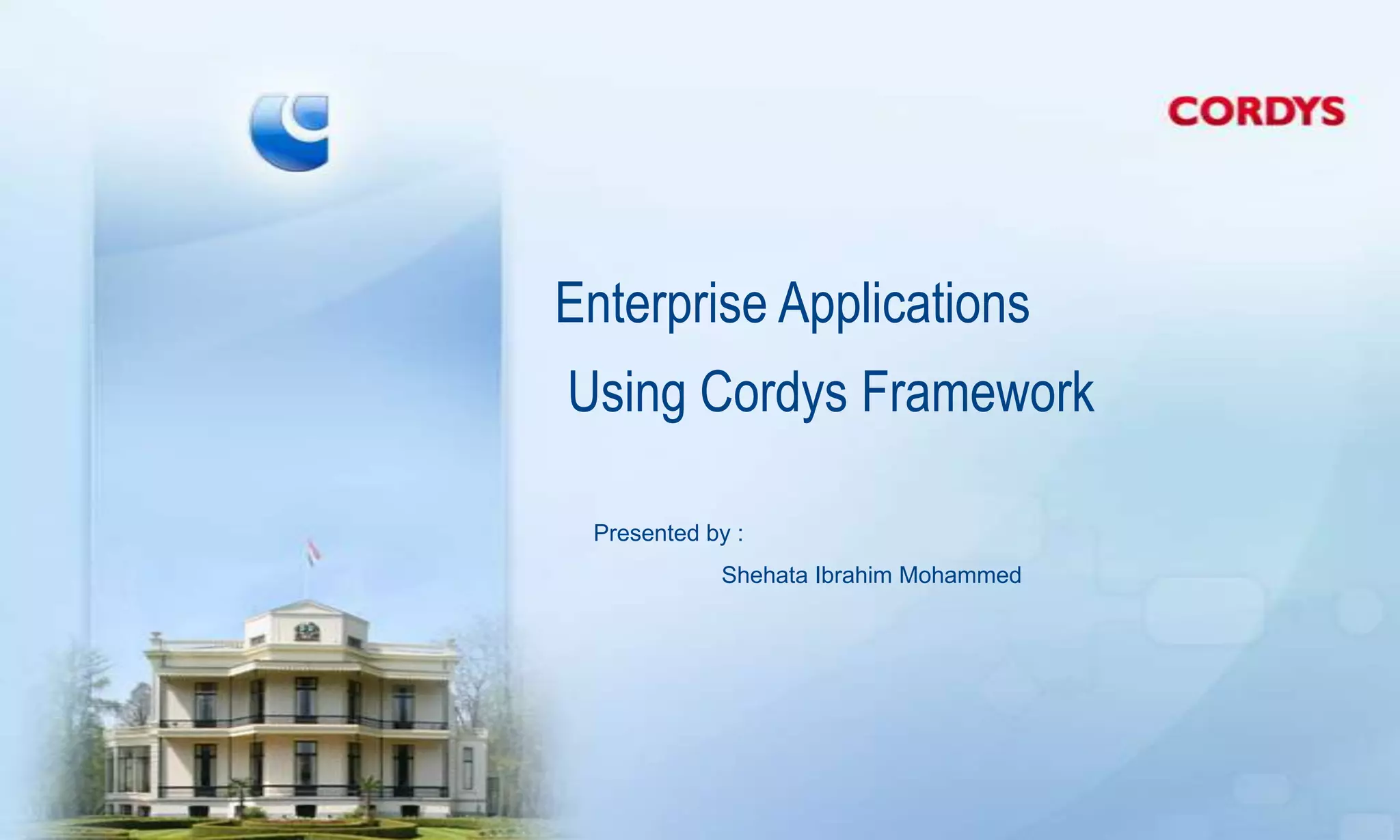 Cordys presentation | PPTX