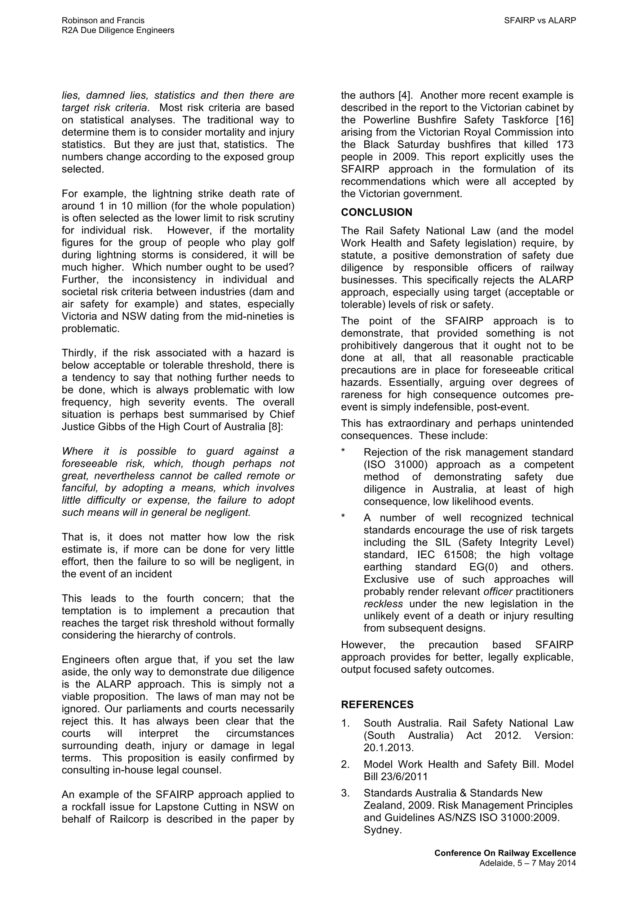 Core 2014-paper-SFAIRP vs. ALARP | PDF