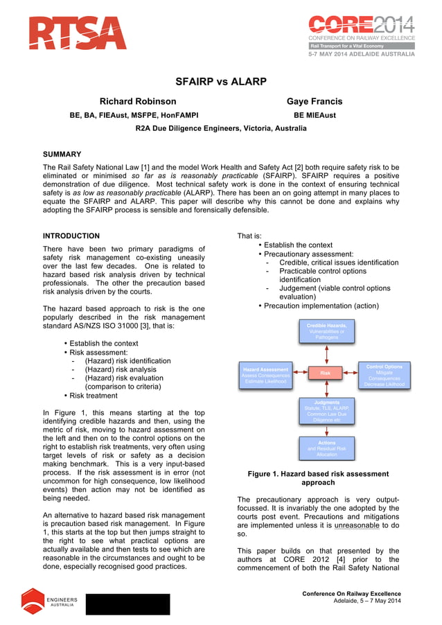 Core 2014-paper-SFAIRP vs. ALARP | PDF | Law