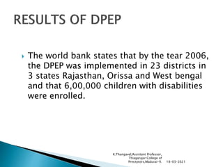DISTRICT PRIMARY EDUCATION PROGRAMME | PPTX