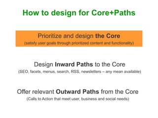 Core and Paths: Designing Findability from the Inside and Out | PPT