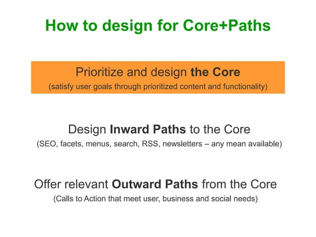 Core and Paths: Designing Findability from the Inside and Out | PPT