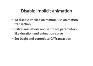 iOS Core Animation | PPT