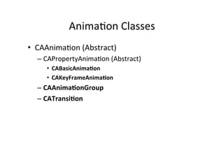 iOS Core Animation | PPT
