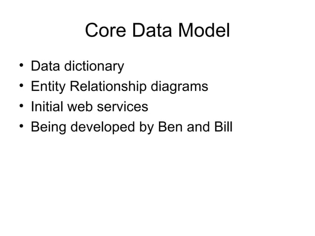 Core Data Model Ppt