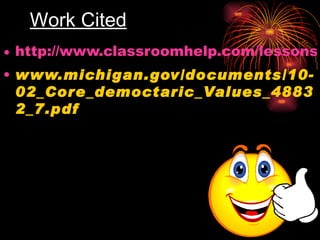 Core Democratic Values | PPT