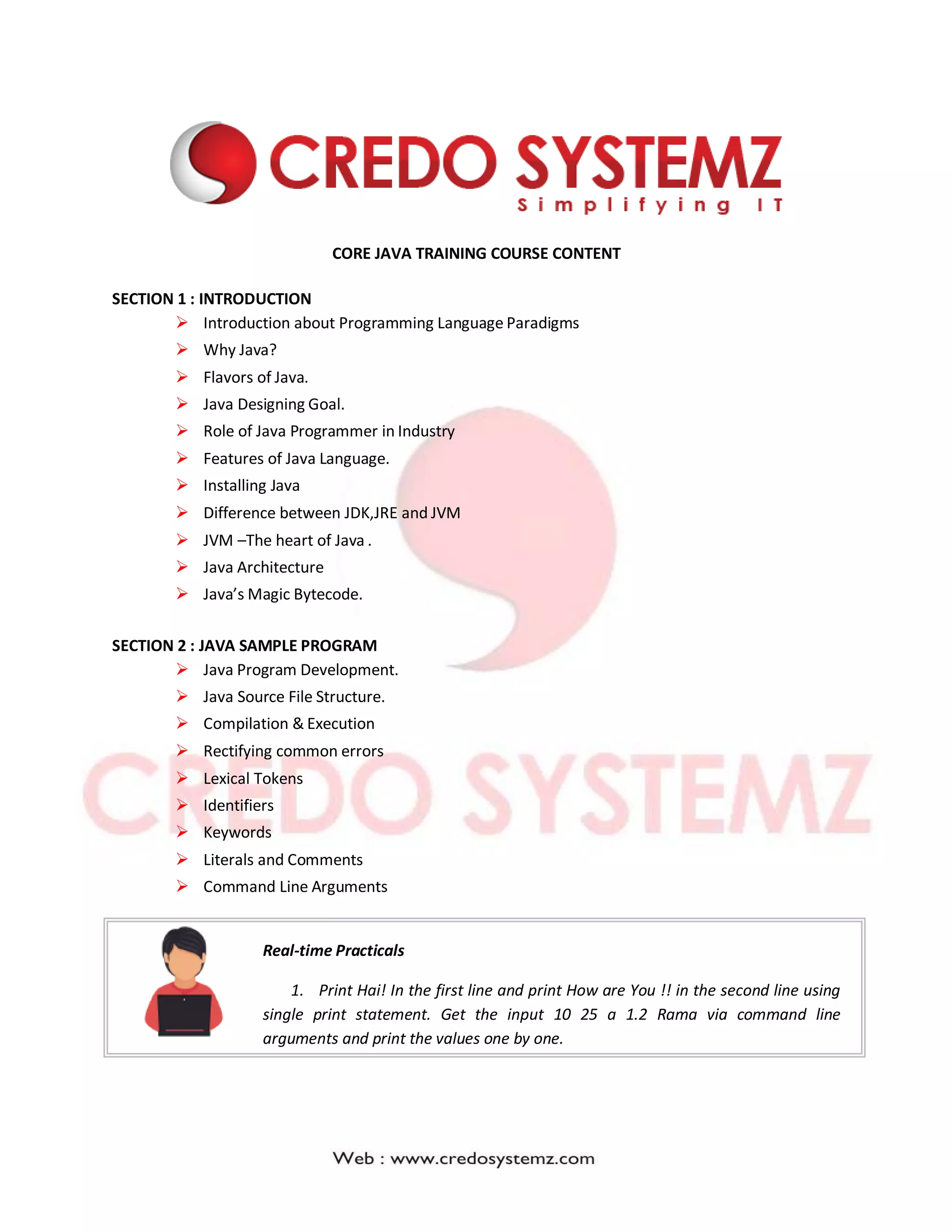 Core java-course-content | PDF