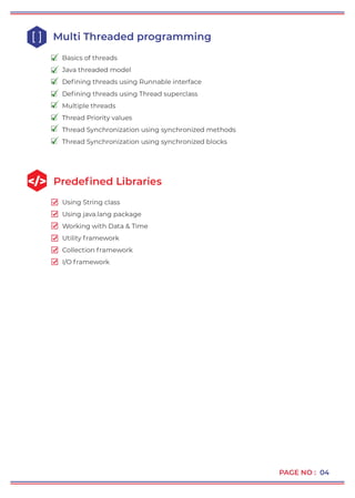 Codegnan-Core Java training in Hyderabad (course syllabus) | PDF