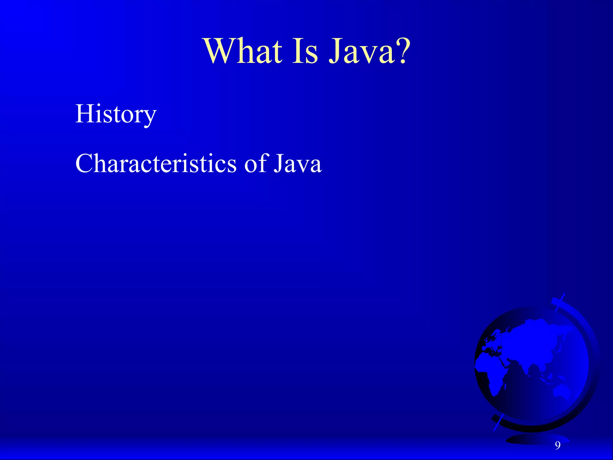 Core Java Introduction Ppt Programming Languages Computing 0551