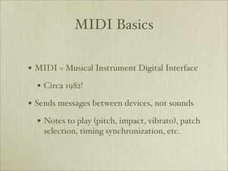 Core MIDI and Friends | PDF