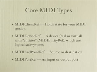 Core MIDI and Friends | PDF