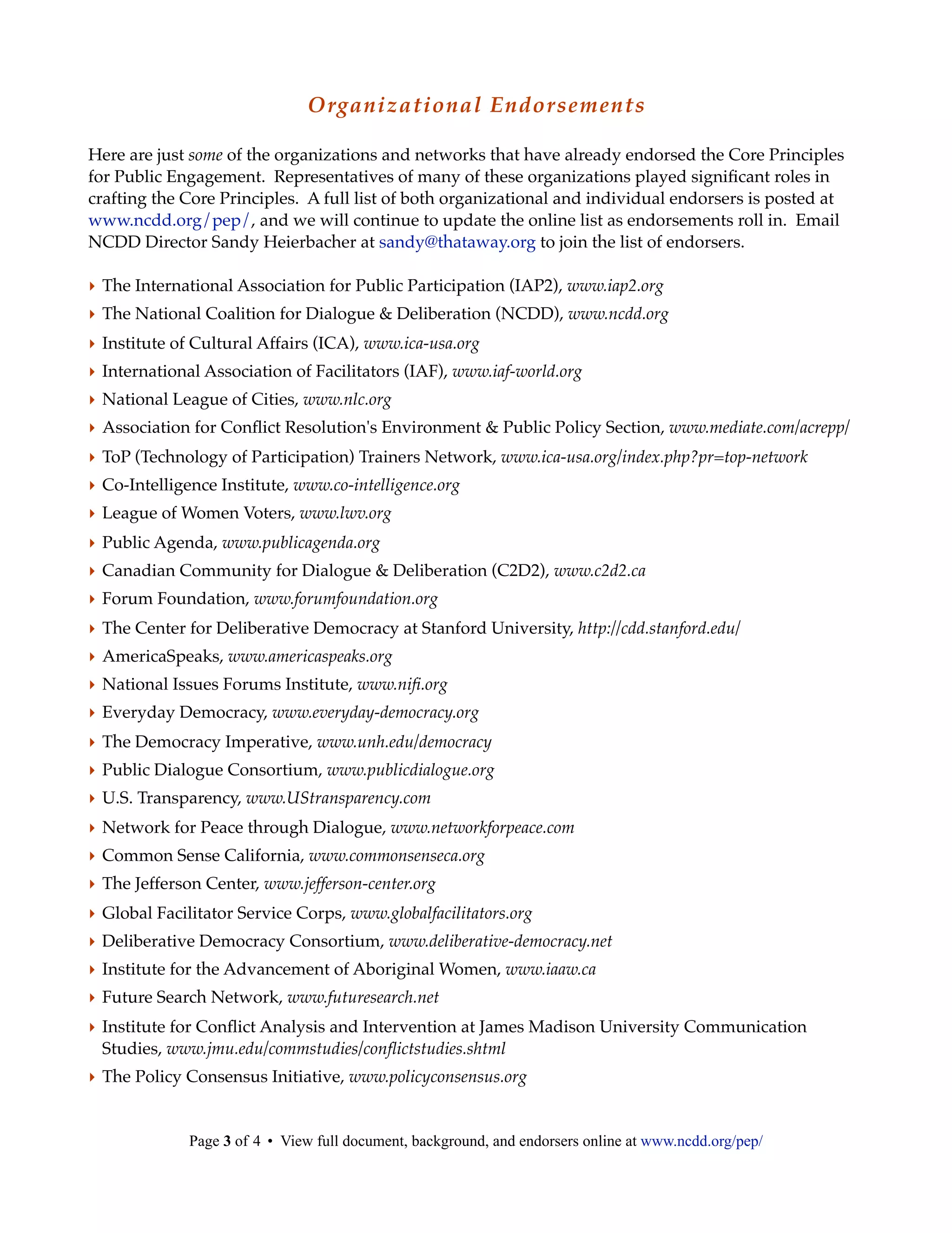 Core Principles for Public Engagement | PDF