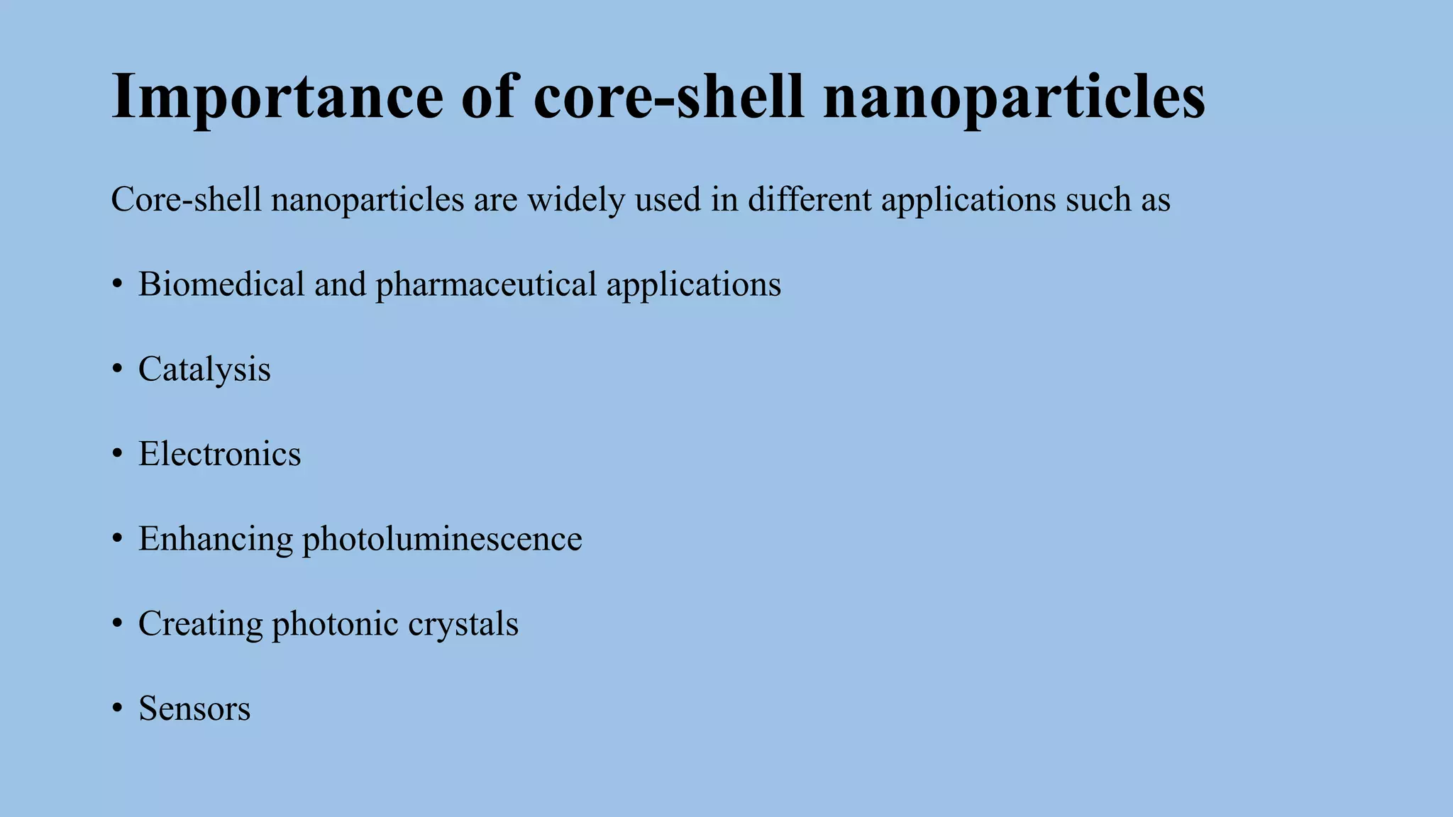 Core Shell Nanoparticles And Its Biomedical Applications Pptx Chemistry Science