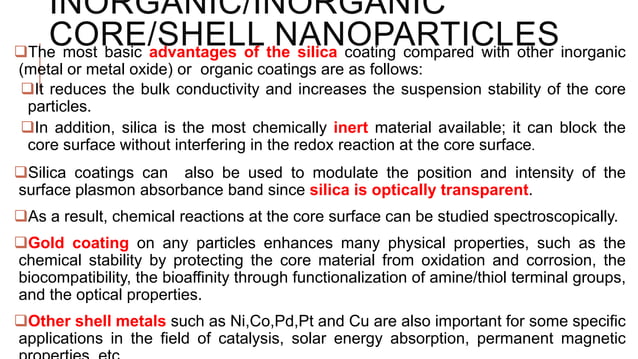 Core shell nanostructures | PPTX