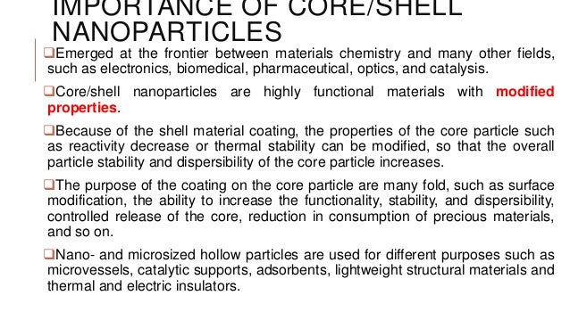 Core shell nanostructures