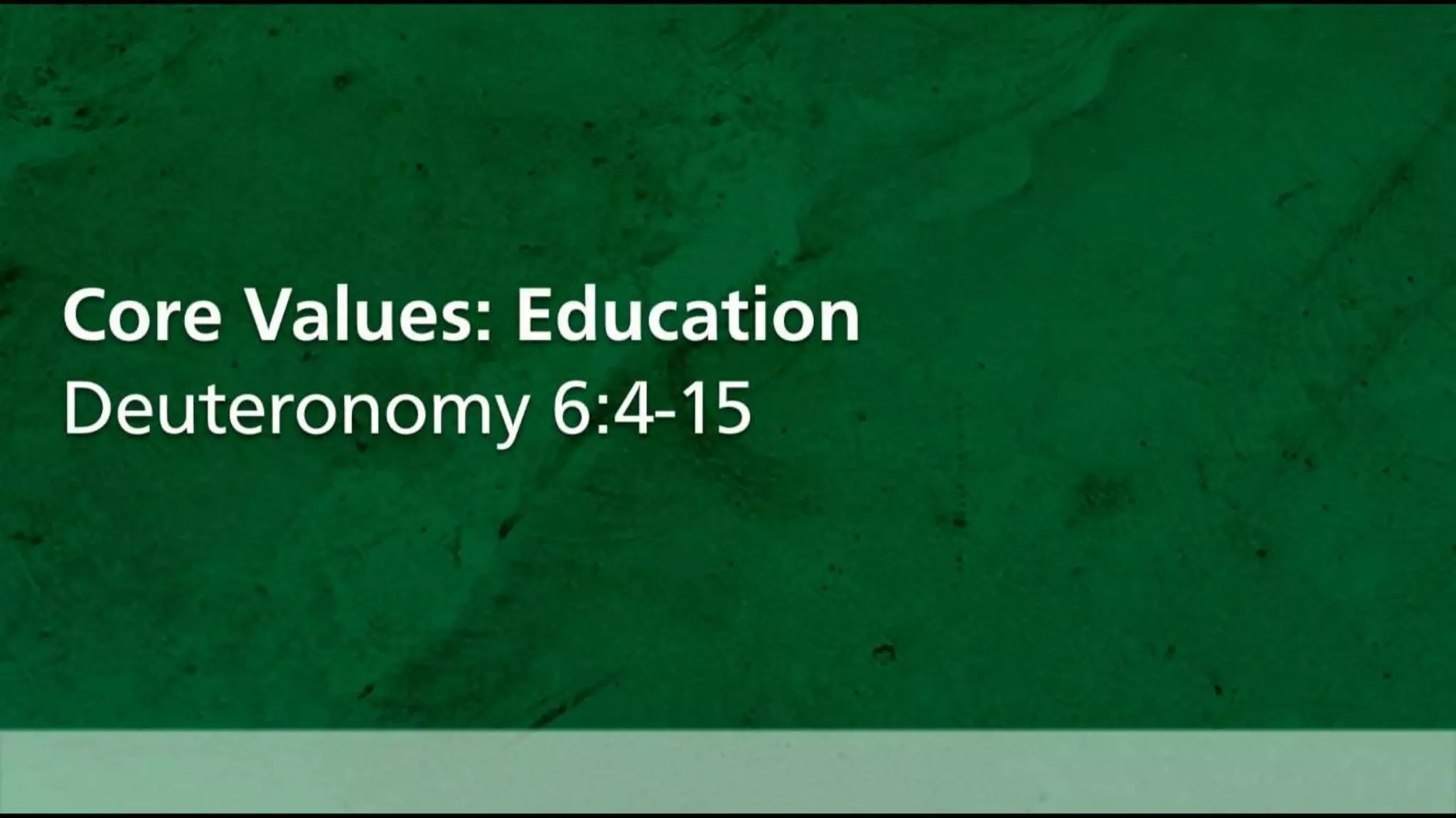 Living Word Core Values: Education | PPTX