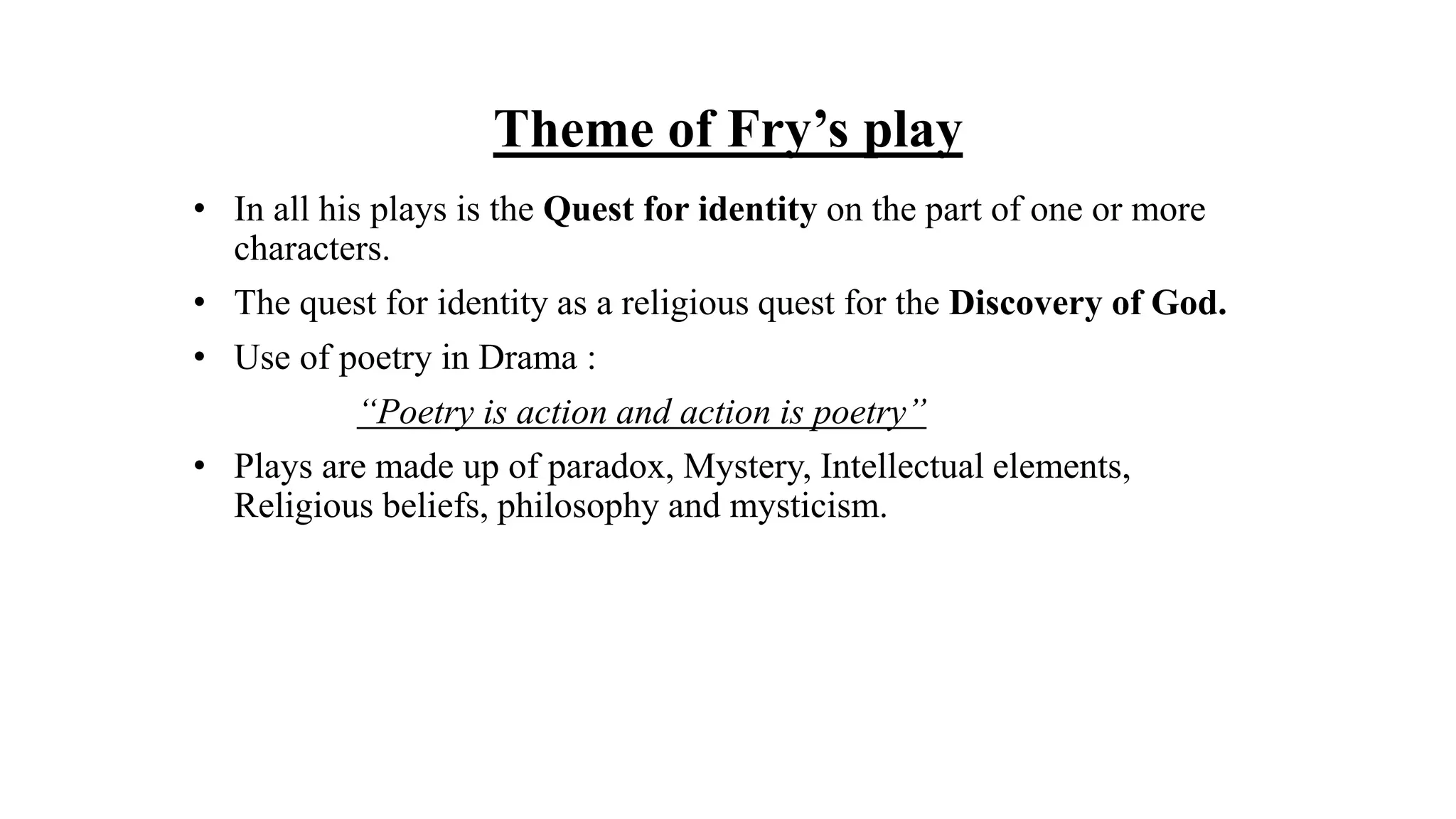 Christopher Fry as a Poet & Playwright | PPT