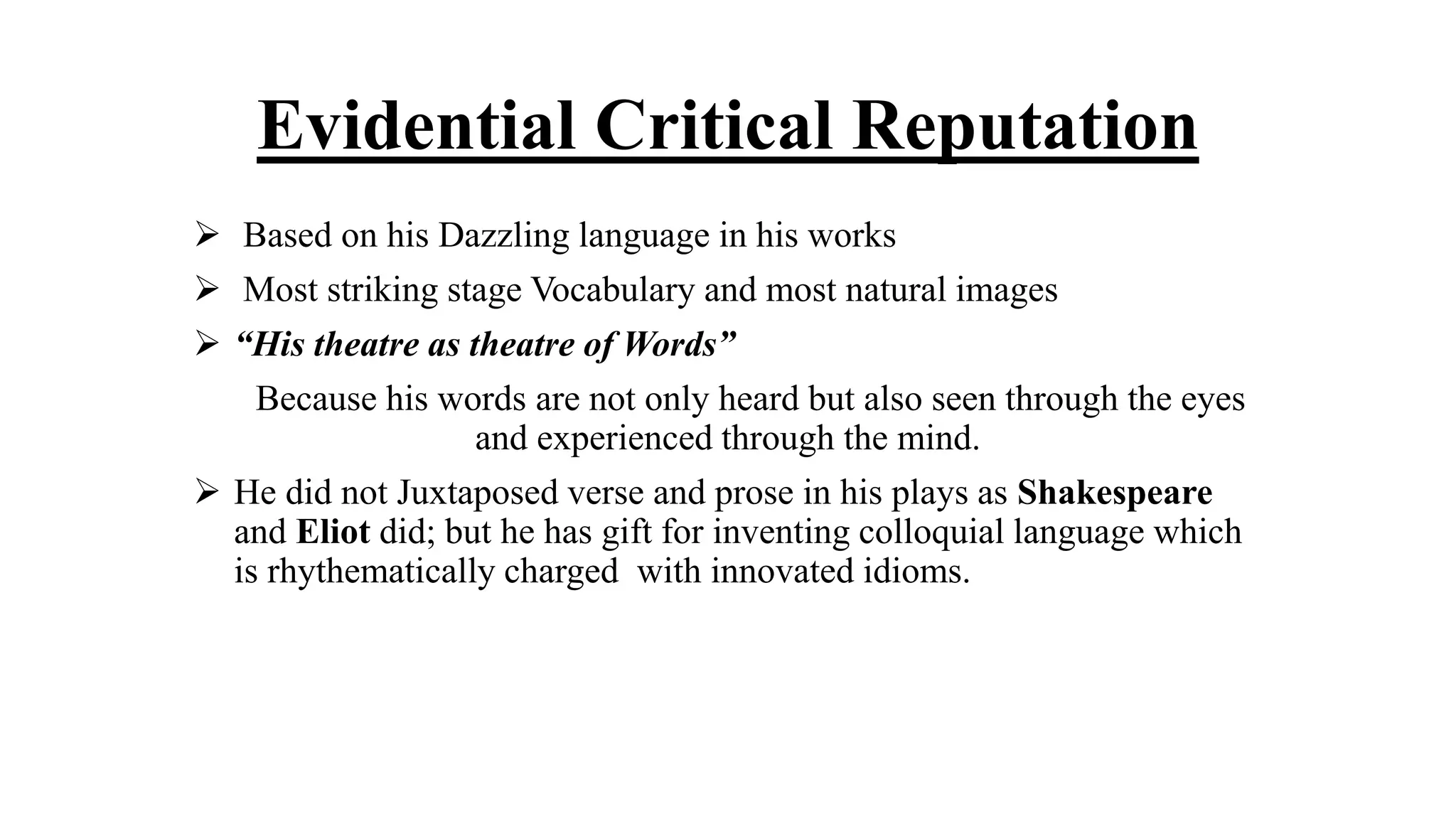 Christopher Fry as a Poet & Playwright | PPT