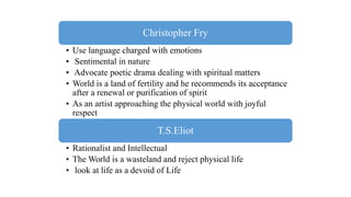 Christopher Fry as a Poet & Playwright | PPT