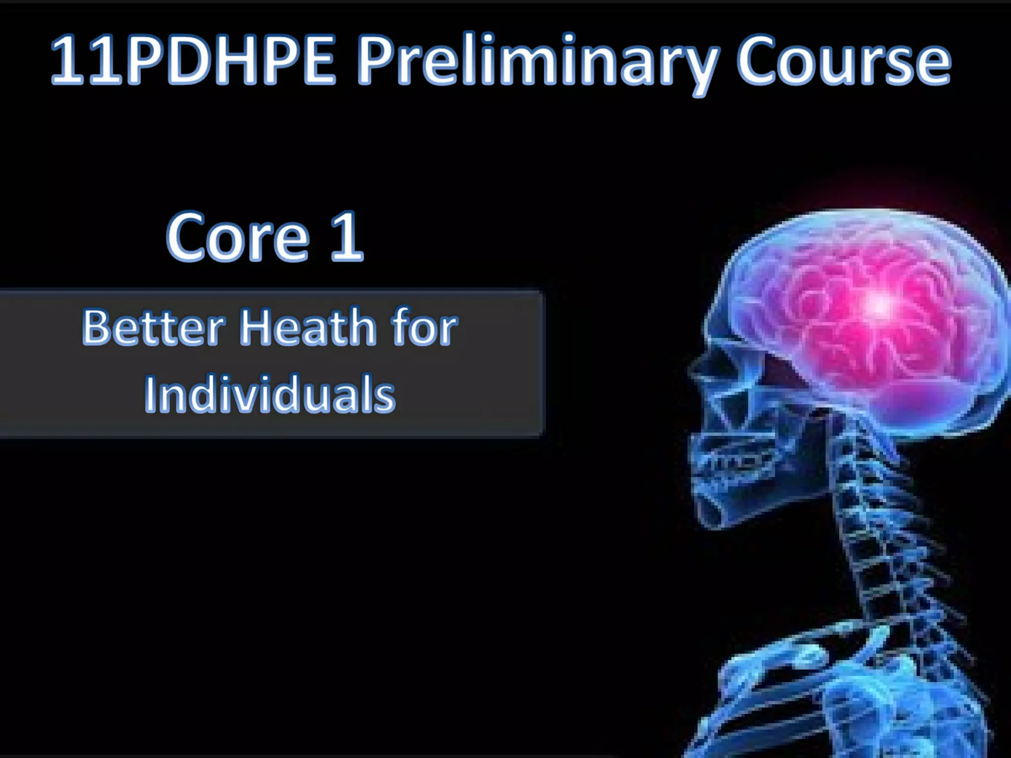 Prelim PDHPE-Core 1: Better Health for Individuals | PPT