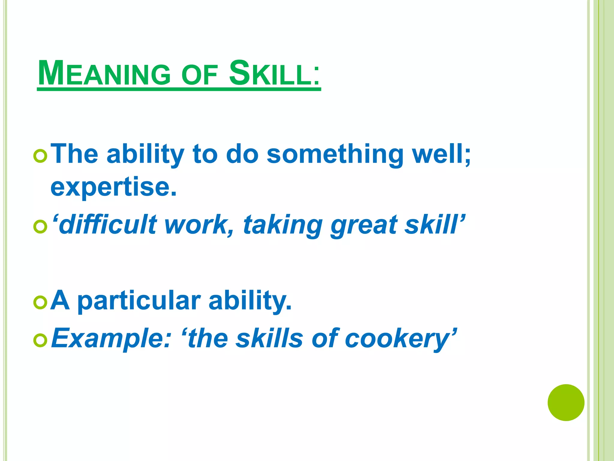 Skill and its types | PPTX