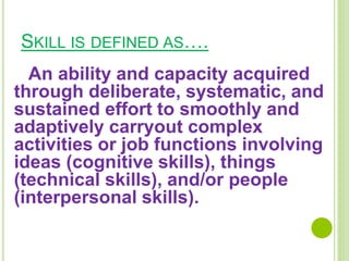 Skill and its types | PPTX