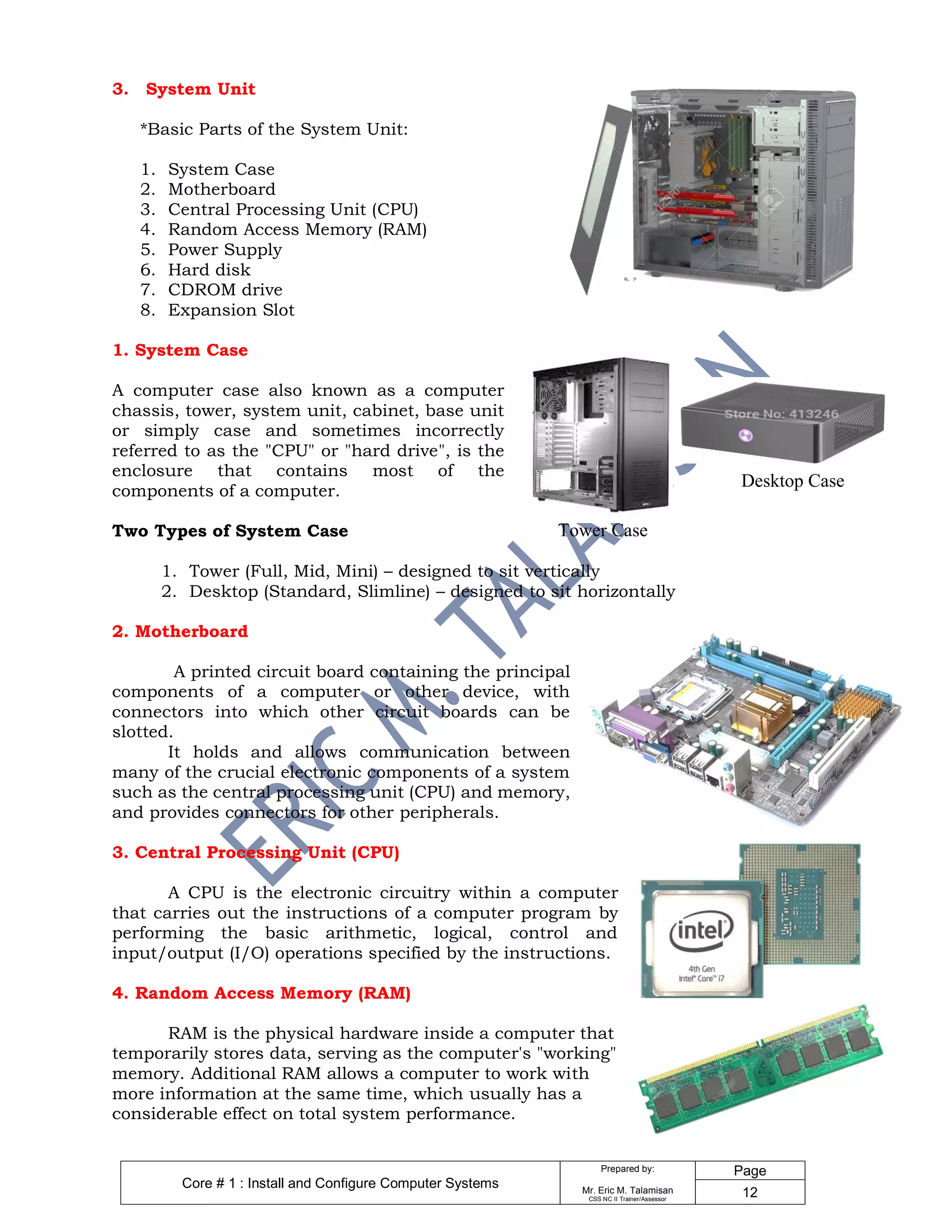 Css Core 1 Install And Configure Computer Systems And Networks Pdf