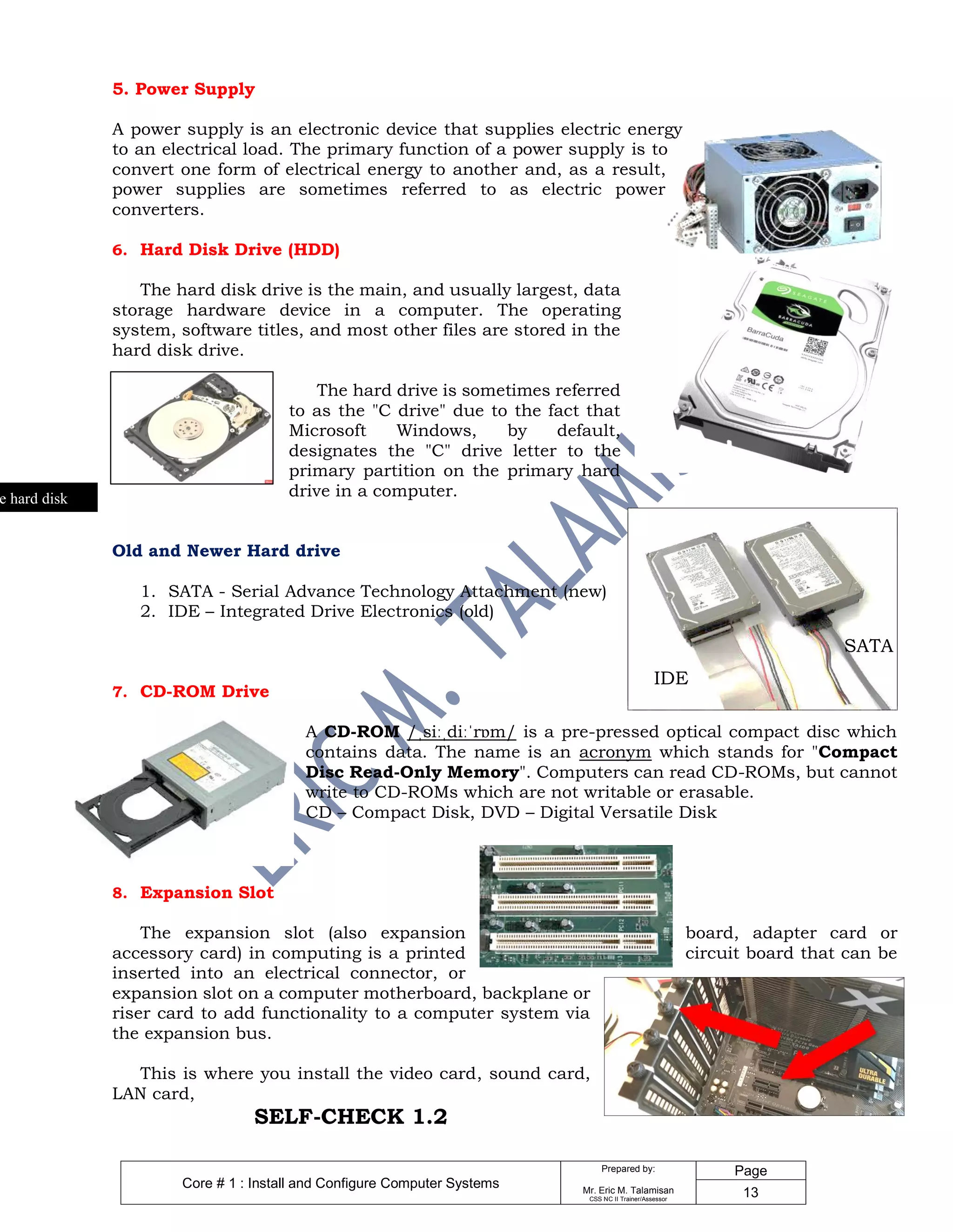 Css Core 1 Install And Configure Computer Systems And Networks Pdf Operating Systems