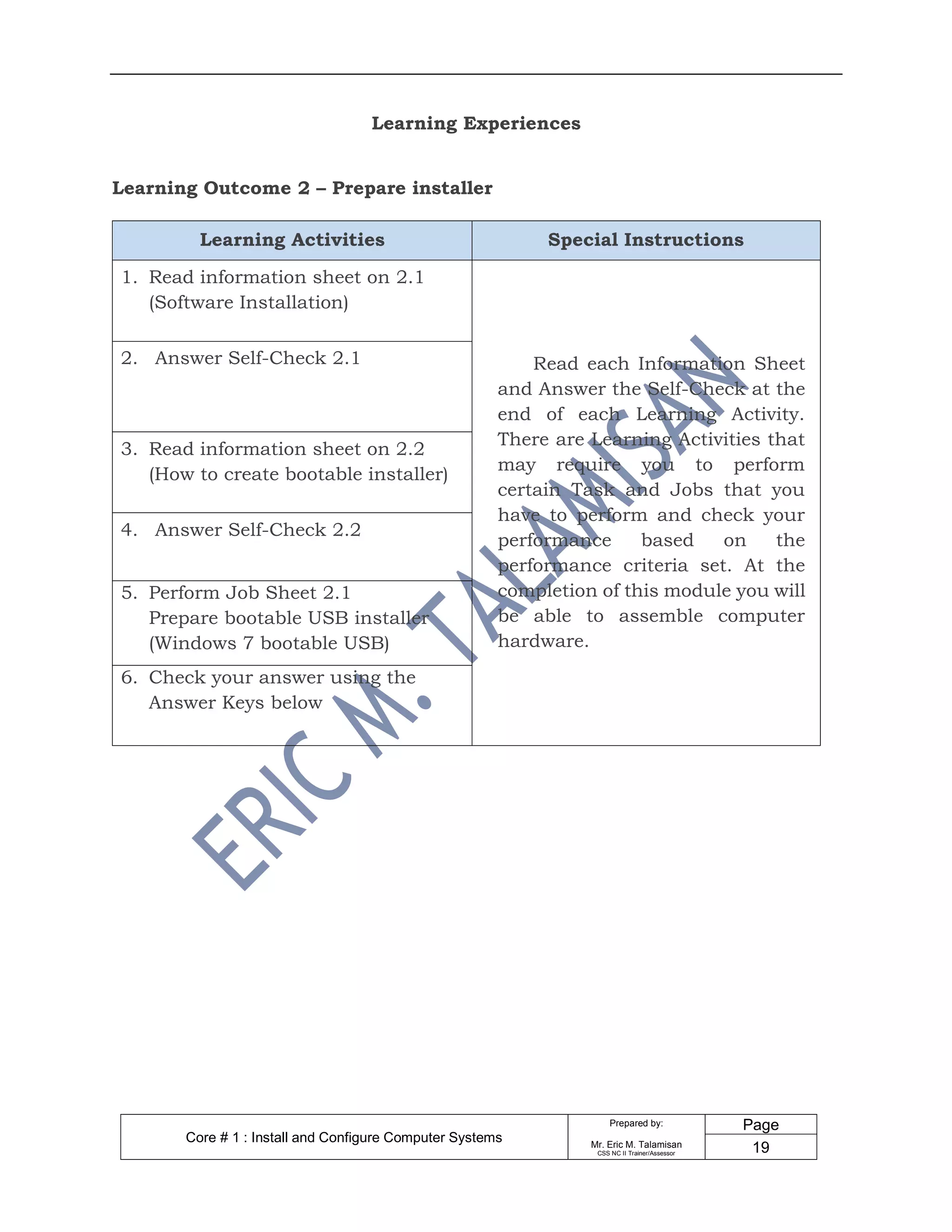 Css Core 1 Install And Configure Computer Systems And Networks Pdf