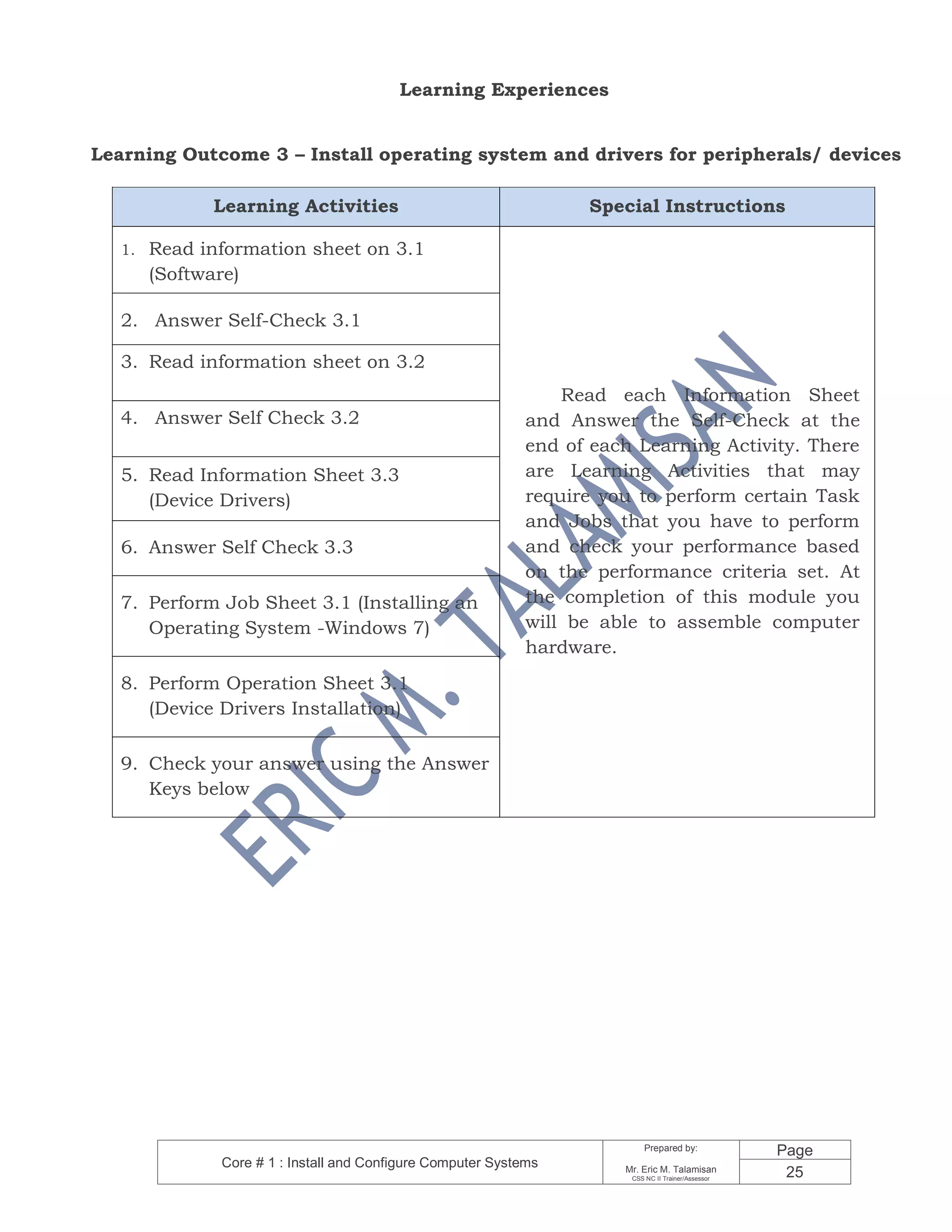 Css Core 1 Install And Configure Computer Systems And Networks Pdf