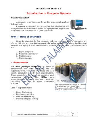 CSS CORE 1 - INSTALL & CONFIGURE COMPUTER SYSTEMS AND NETWORKS | PDF