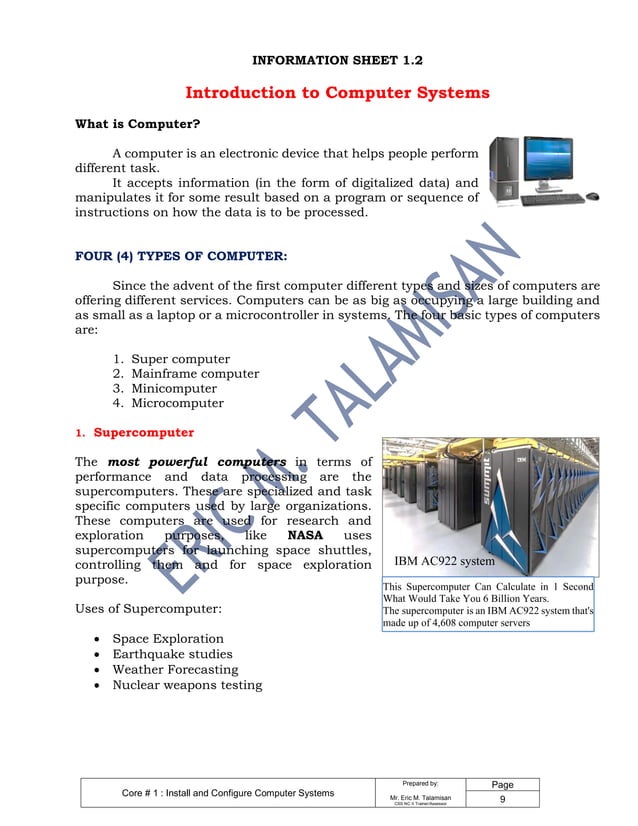 Css Core 1 Install And Configure Computer Systems And Networks Pdf Operating Systems