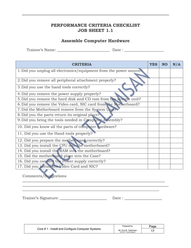 CSS CORE 1 - INSTALL & CONFIGURE COMPUTER SYSTEMS AND NETWORKS | PDF ...