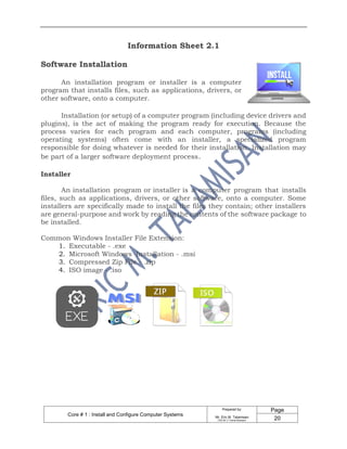 CSS CORE 1 - INSTALL & CONFIGURE COMPUTER SYSTEMS AND NETWORKS | PDF