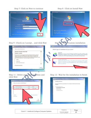 CSS CORE 1 - INSTALL & CONFIGURE COMPUTER SYSTEMS AND NETWORKS | PDF