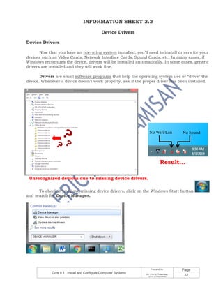 CSS CORE 1 - INSTALL & CONFIGURE COMPUTER SYSTEMS AND NETWORKS | PDF