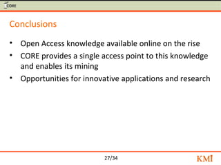 CORE - Petr Knoth, Research Associate | PPT