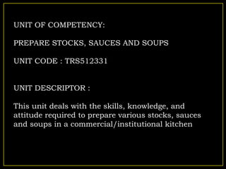 CORE Competency of COokery Qualification | PPTX
