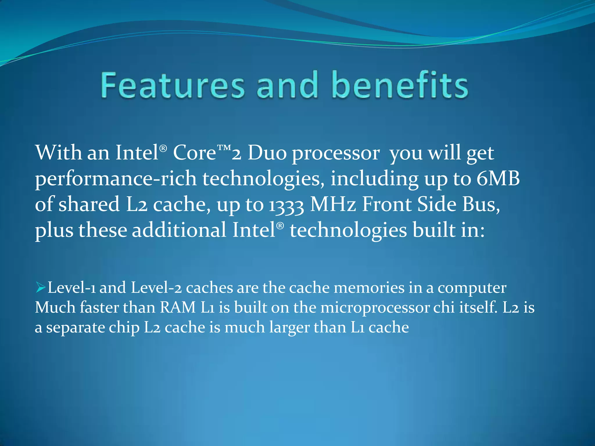 Core 2 Duo Processor | PPTX