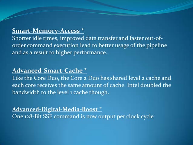 Core 2 Duo Processor | PPTX