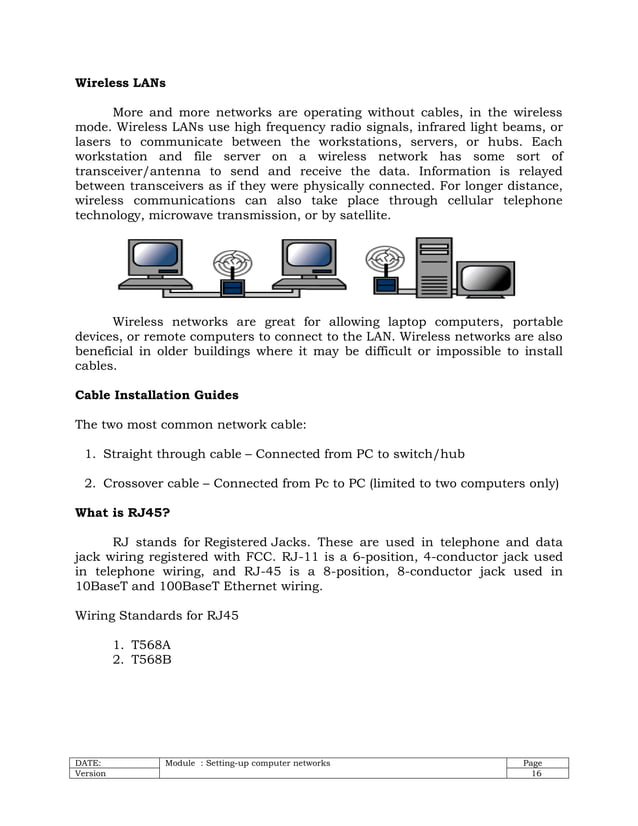 CSS NC II Module : Set-up Computer Networks | PDF