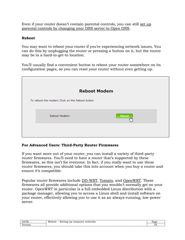 CSS NC II Module : Set-up Computer Networks | PDF