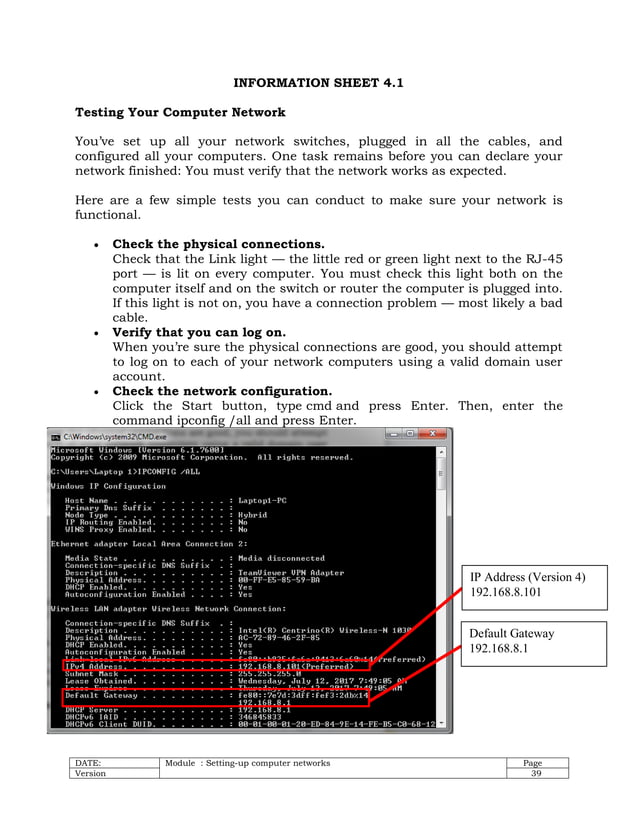 Css Nc Ii Module Set Up Computer Networks